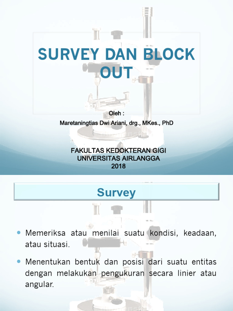 Proses Survey dan Block Out Gigi | PDF