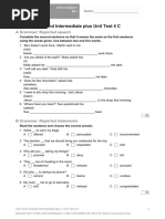 Life Vision Intermediate Unit Test 1 B | PDF