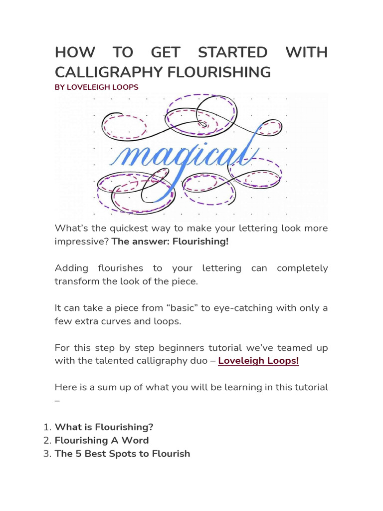 Flourishing Calligraphy | PDF | Letter Case