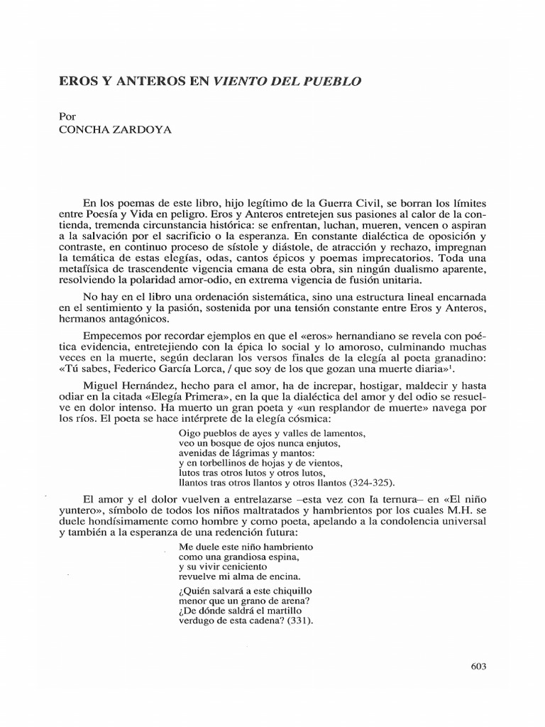 Eros y Anteros en la Poesía de Hernández | PDF | Amor
