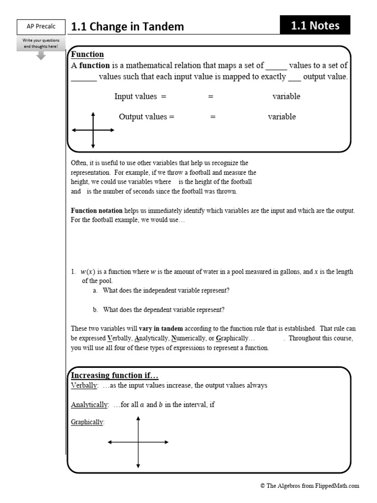 1.1 Change in Tandem | PDF | Function (Mathematics) | Mathematical Objects 1.1 Change in Tandem | PDF | Function (Mathematics) | Mathematical Objects