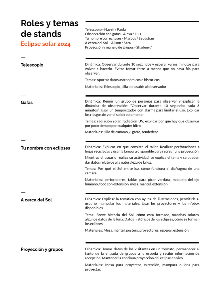 Roles Eclipse | PDF | Eclipse solar | Dom