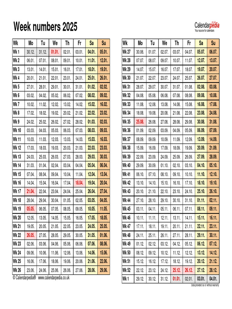 week-numbers-2025-landscape | PDF