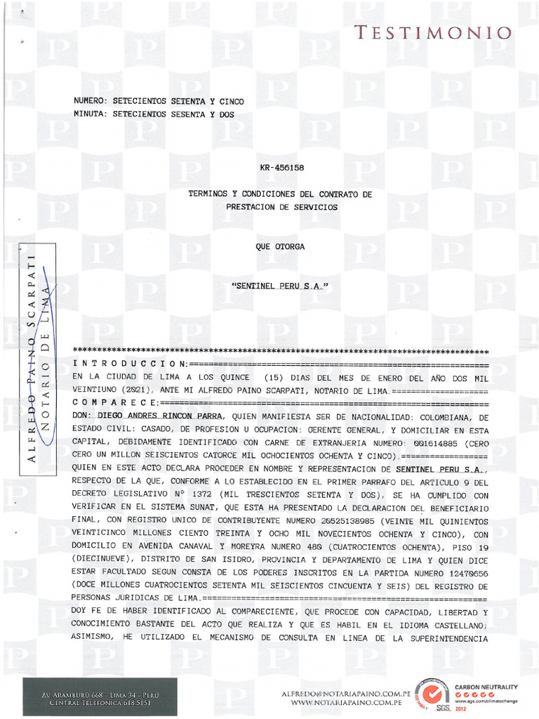 Contrato Experian | PDF