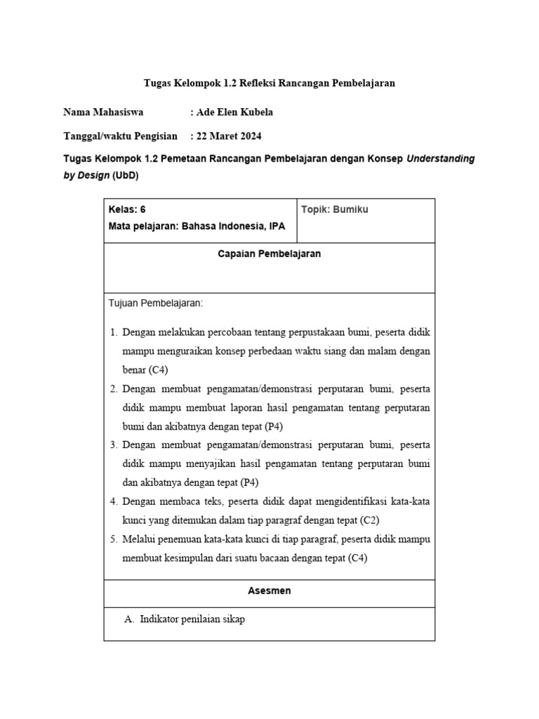 T1 - Ruang Kolaborasi - Prinsip - TK2 - Ade Elen | PDF