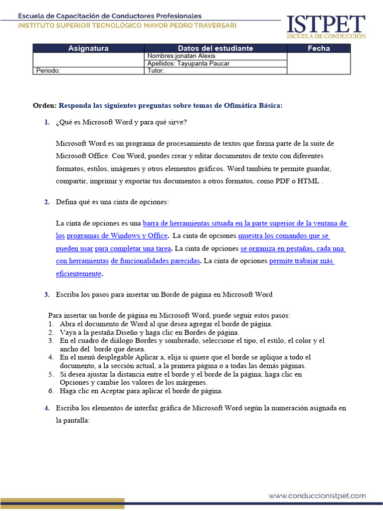 4. TAREA - HERRAMIENTAS DE WORD doc | PDF