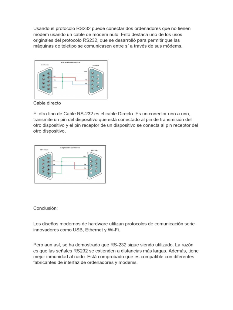 Comunicación RS232: Guía Básica | PDF