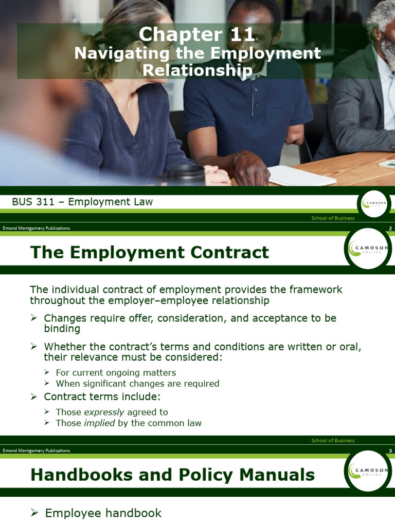 Chapter 11 - Employment Relationship | PDF | Employment | Legal Liability