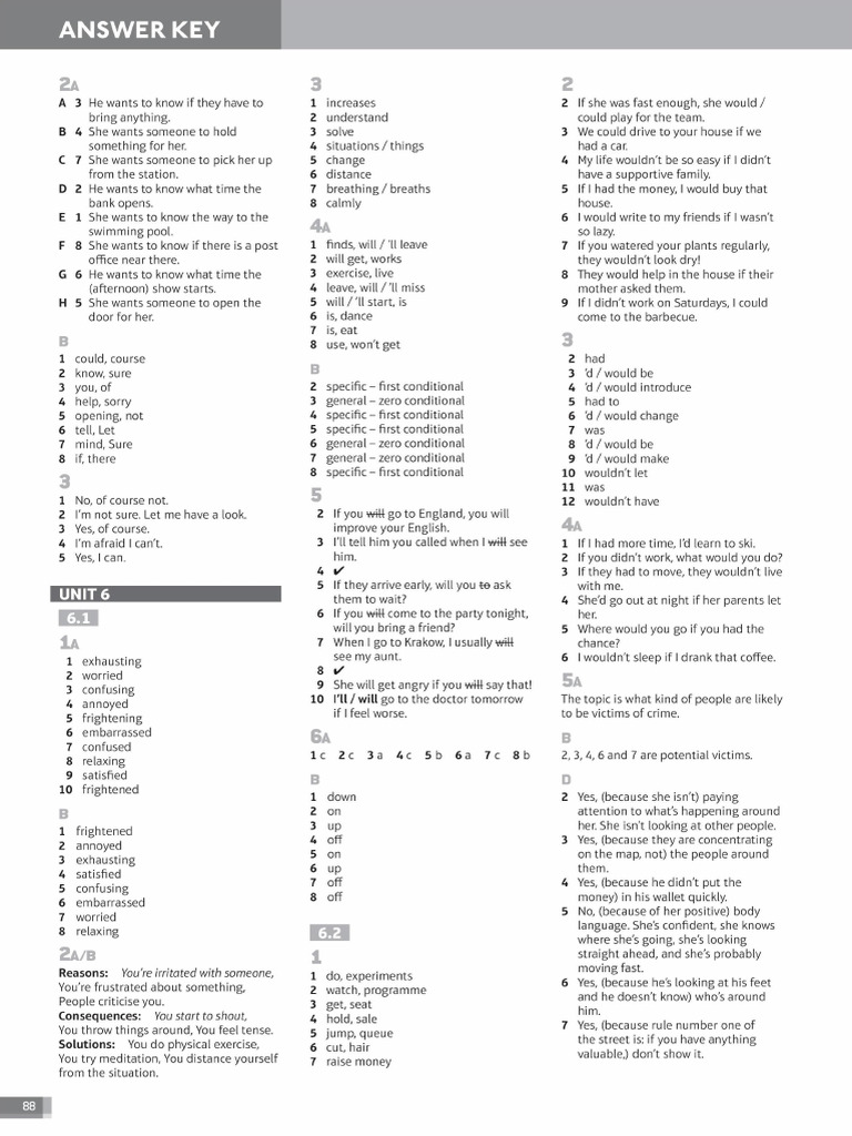 Workbook (With Key) - 89 - U6 | PDF
