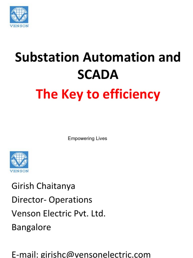 SAS Presentation | PDF | Scada | Electrical Substation