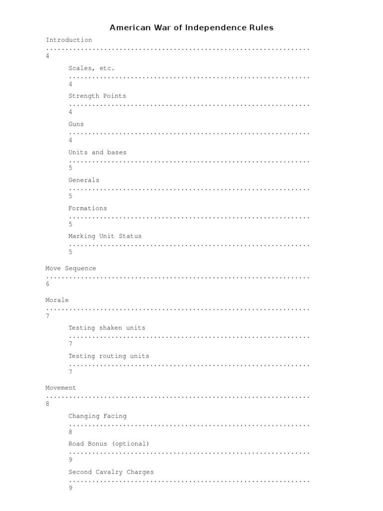 AWI Rules v5 | PDF | Infantry | Wars & Military