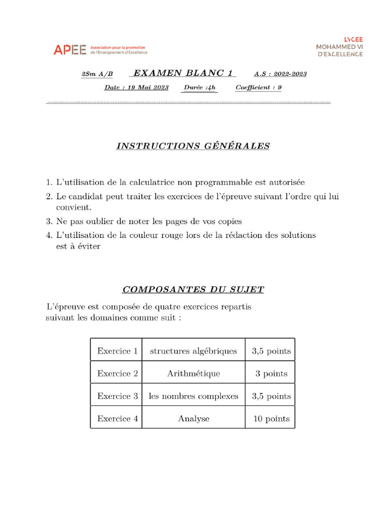 Blanc Lydex 2023 SM+Correction | PDF