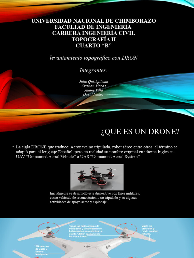 Presentacion LEVANTAMIENTO CON DRON. | PDF | Vehículo aéreo no ...