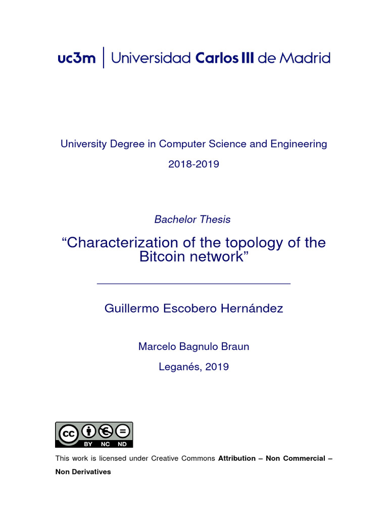 TFG Guillermo Escobero Hernandez 2019 | PDF | Bitcoin | Peer To Peer