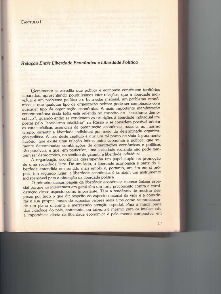 Friedman_capitalismo_e_liberdade - Cap 1 e 2 | PDF