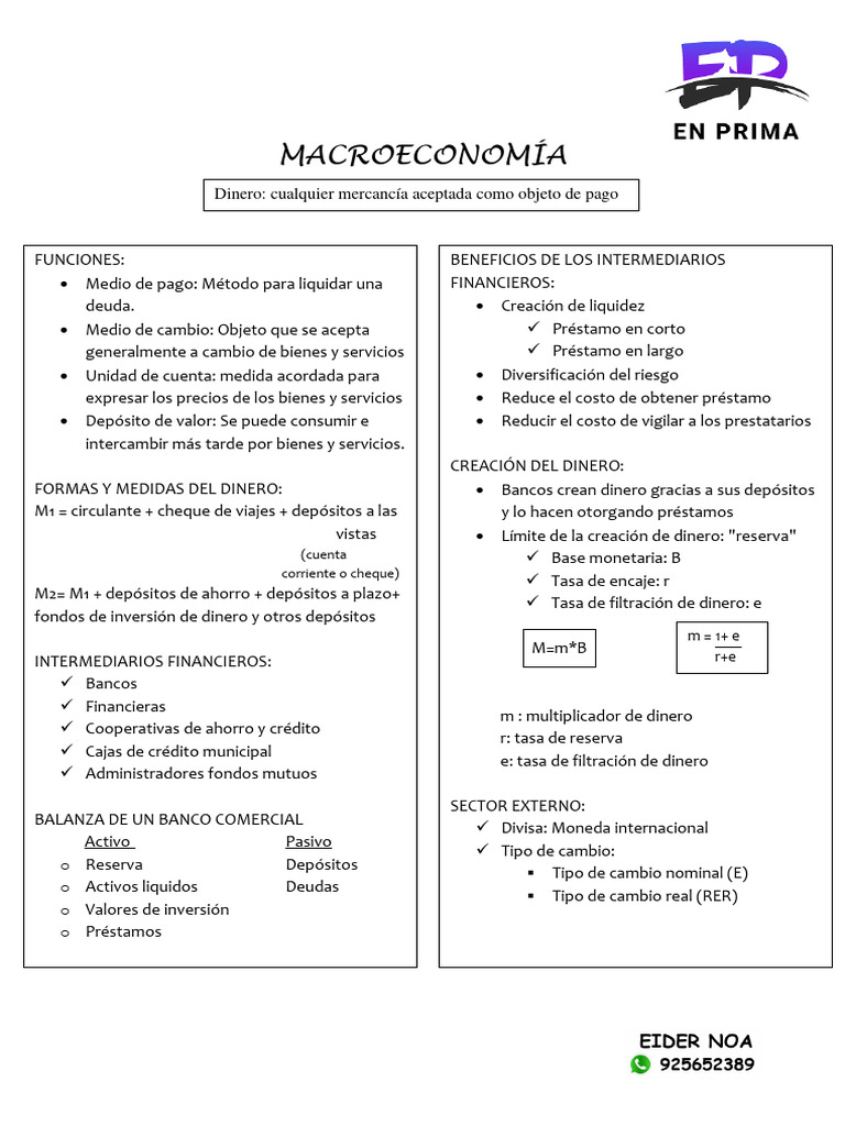 Macro Resumen Final Version 1 | PDF | Dinero | Bancos