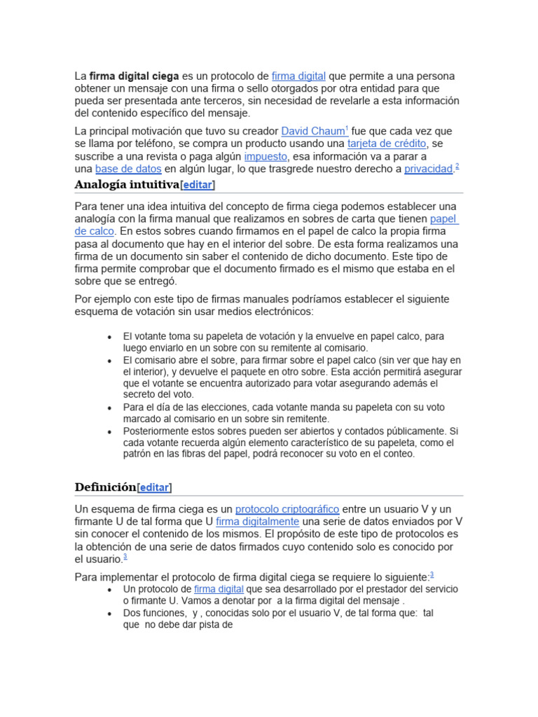 Firma Digital Ciega | PDF | Telecomunicaciones | Comunicación segura