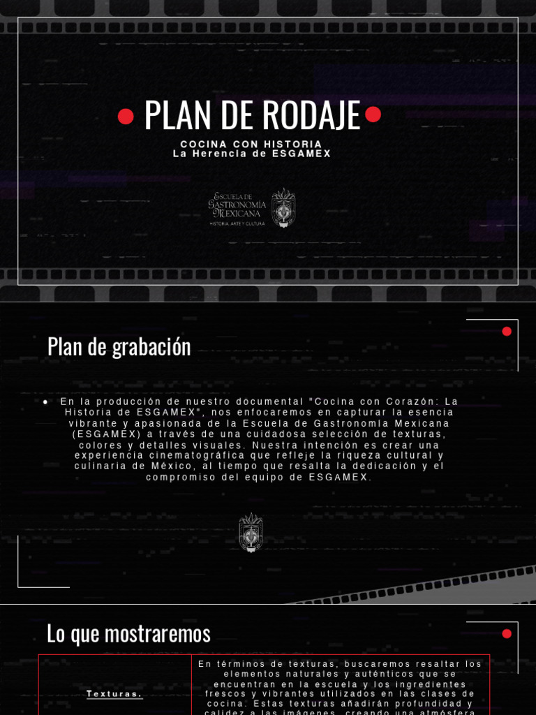 Plan de Rodaje: Cocina con Historia | PDF | Artes culinarias | Cocina ...