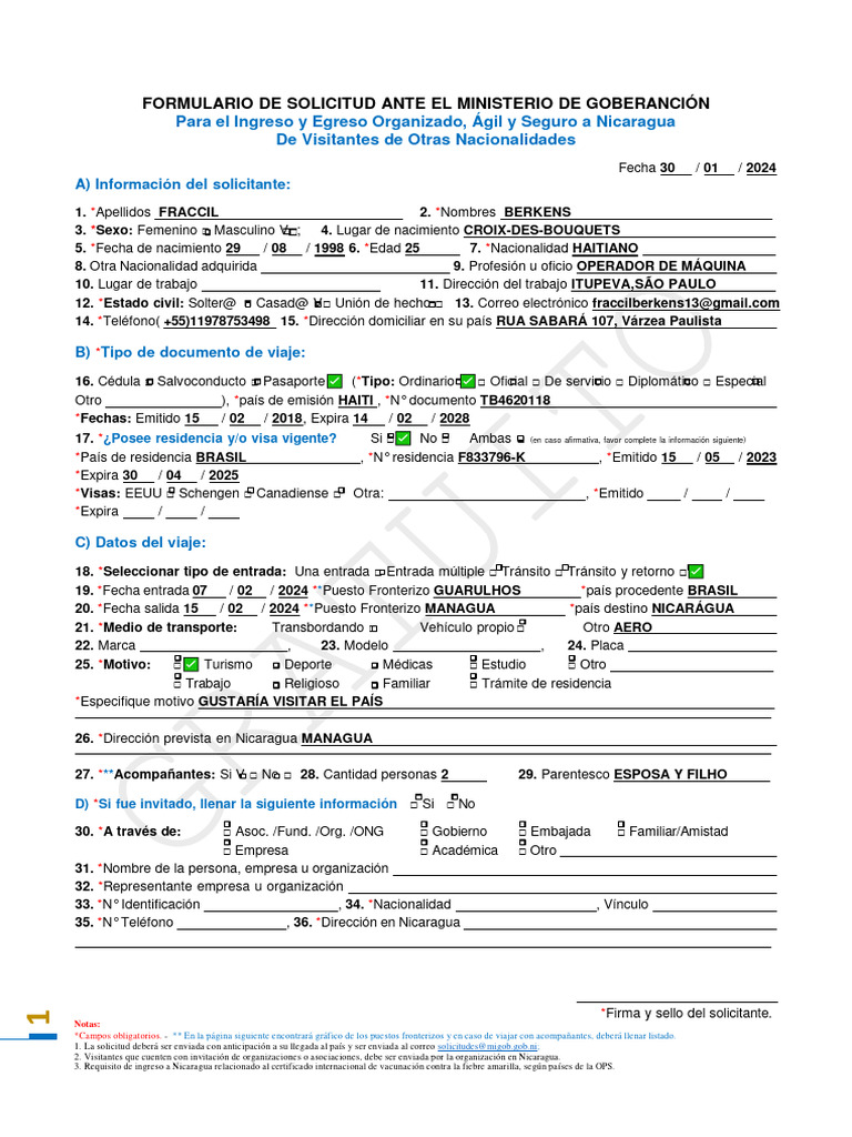 Formulario de Hoja de Solicitud de Ingreso Ant 1 241208 060125 | PDF ...