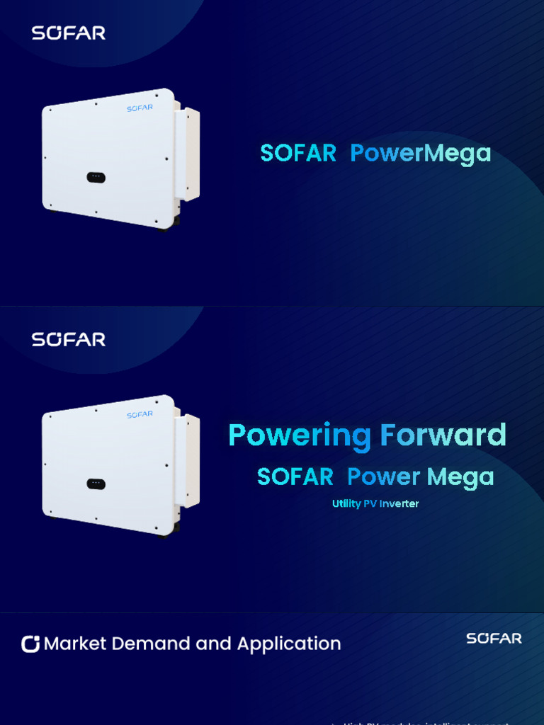 SOFAR PowerMega 350kW-Product Introduction - V1.0 - EN - 16 9 | PDF | Solar Panel | Photovoltaics