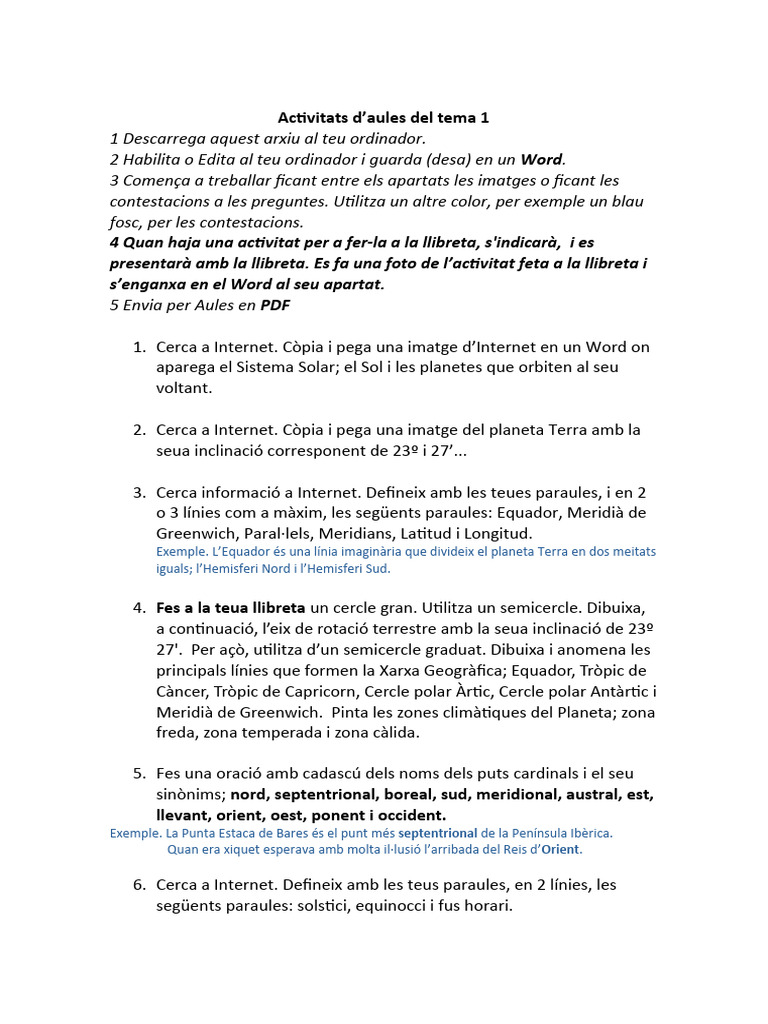 Activitats Tema 1 | PDF