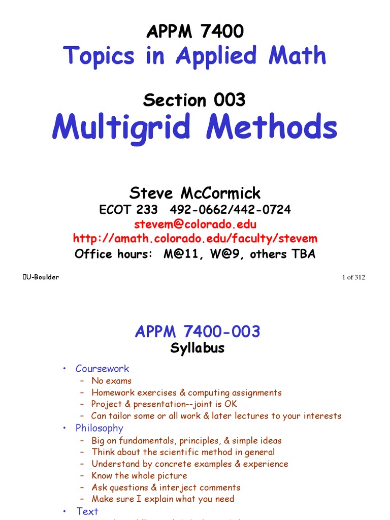 Multigrid Tutorial | PDF | Eigenvalues And Eigenvectors | Linear Algebra