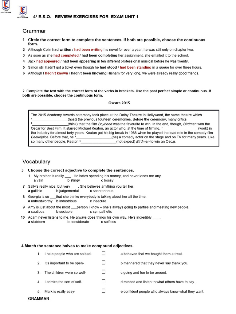 Unit 1 Extra Practice With Key (1) .Docx - 1 | PDF | Blog
