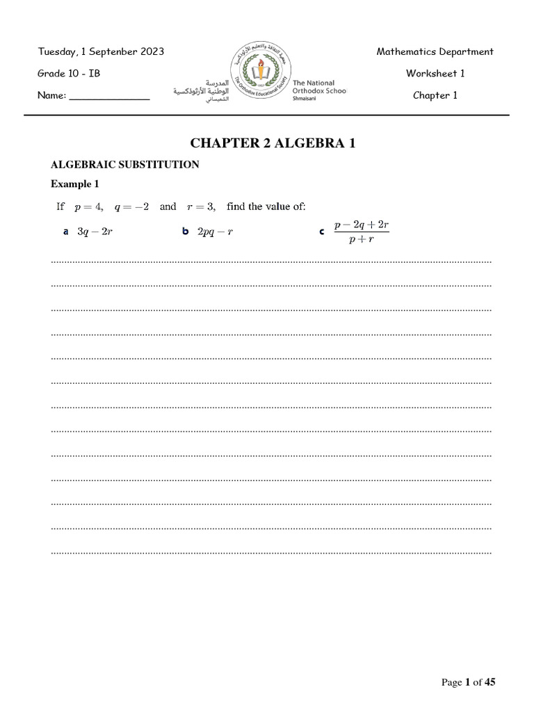 Revision Algebra 1 | PDF | Factorization | Equations