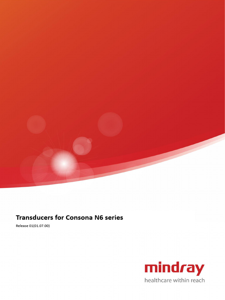 Consona N6 Transducer Specifications | PDF | Clinical Medicine ...