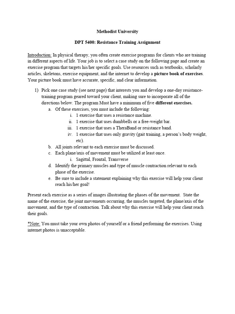 Assignment 6 | PDF | Strength Training | Aerobic Exercise
