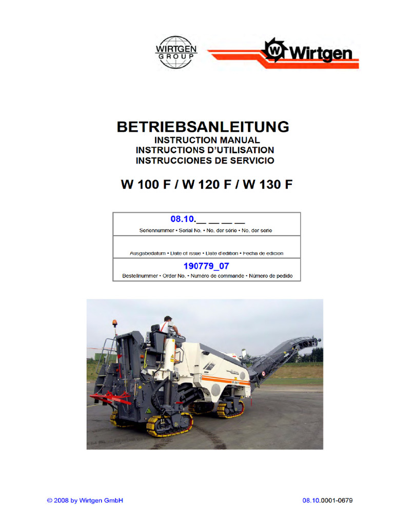Manual Operacional - w100f | PDF