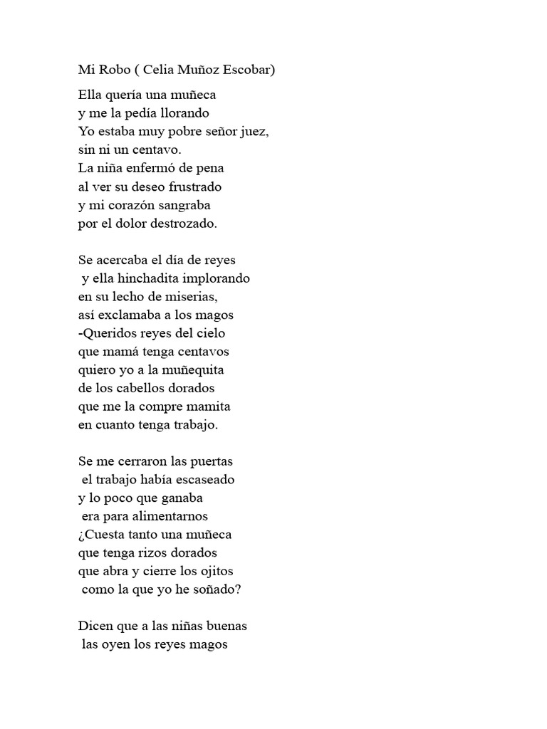 Poesia El Robo | PDF | Arte