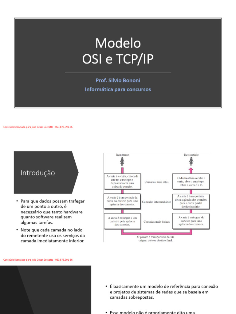 Modelo OSI | PDF | Modelo OSI | Rede de computadores