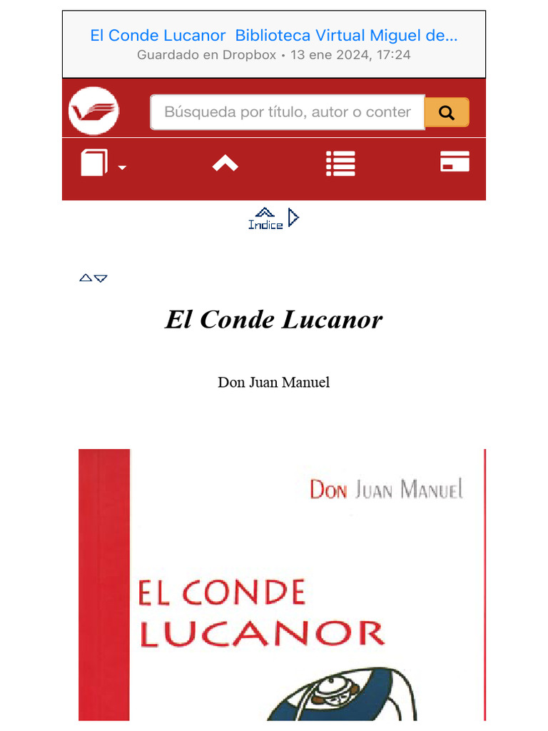 Cuentos del Conde Lucanor de Don Juan Manuel | PDF | Estudios de ...