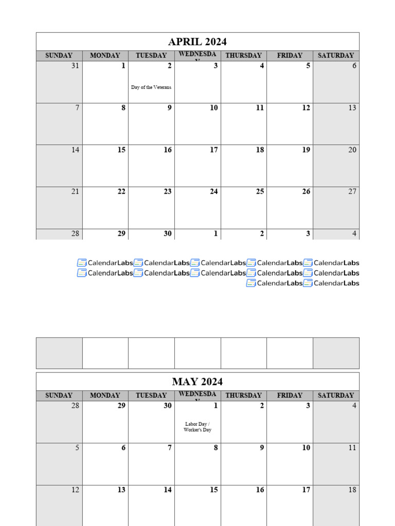 2024 Calendar Templates Download | PDF