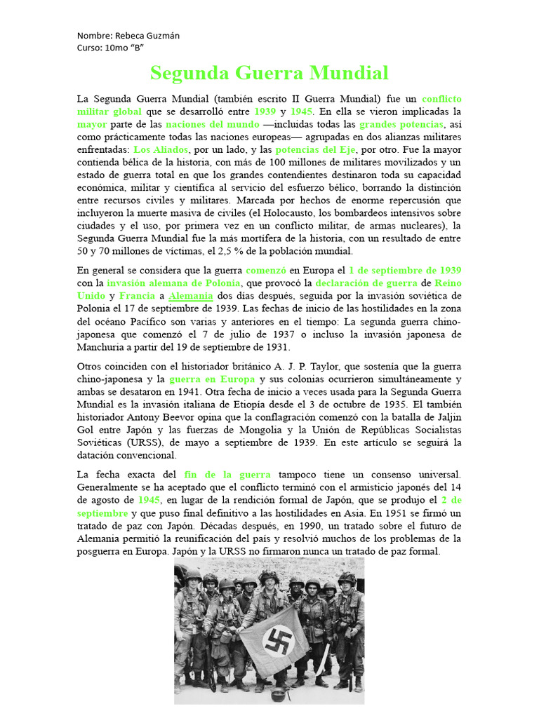 Segunda Guerra Mundial | PDF | Segunda Guerra Mundial | Conflictos