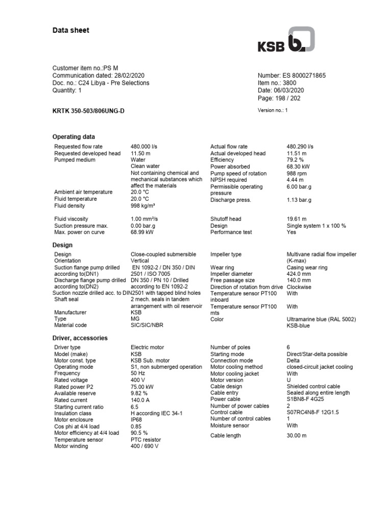 PSM Datasheet | PDF | Pump | Mechanical Engineering