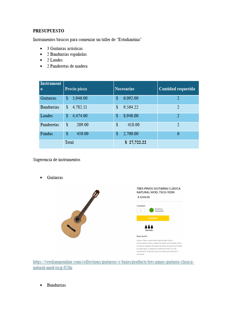 Instrumentos básicos para comenzar un taller de | PDF | Instrumentos ...