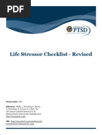 The Trauma Life Events Tale Checklist | PDF | Psychological Trauma ...