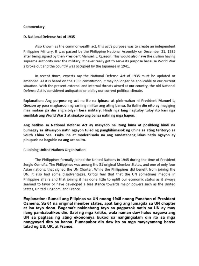 Commentary Assignment With Criticism Explanation | PDF | World Trade ...