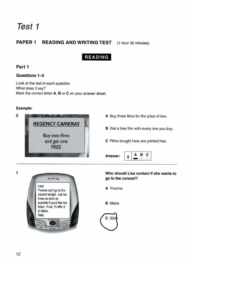 Reading Practice 1 | PDF