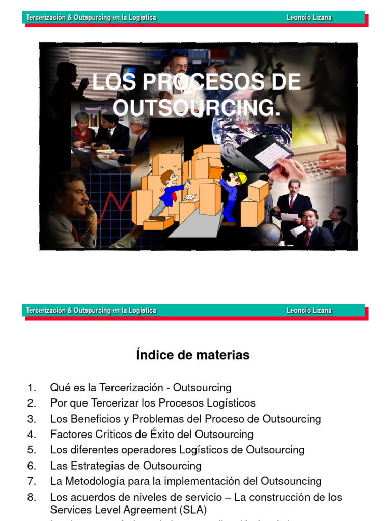 Clases 18 Dic El Outsourcing | PDF | Outsourcing | Logística
