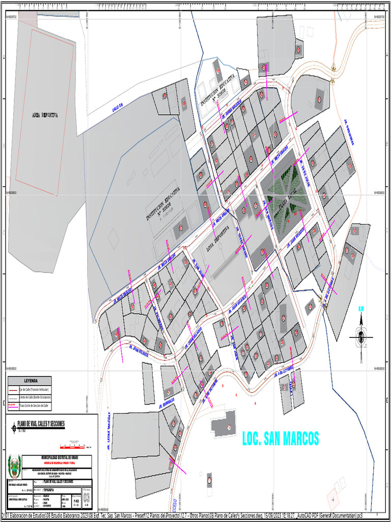 03 Plano de Calles y Secciones | PDF
