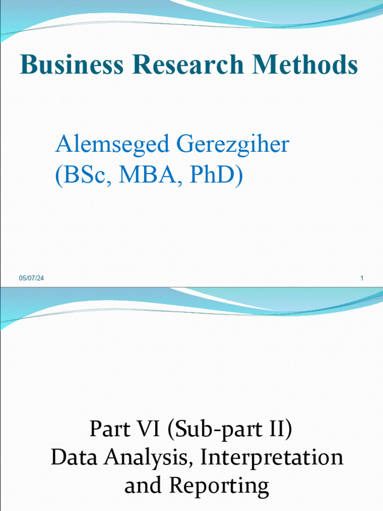 BRM - Data Analysis, Interpretation and Reporting Part II | PDF ...