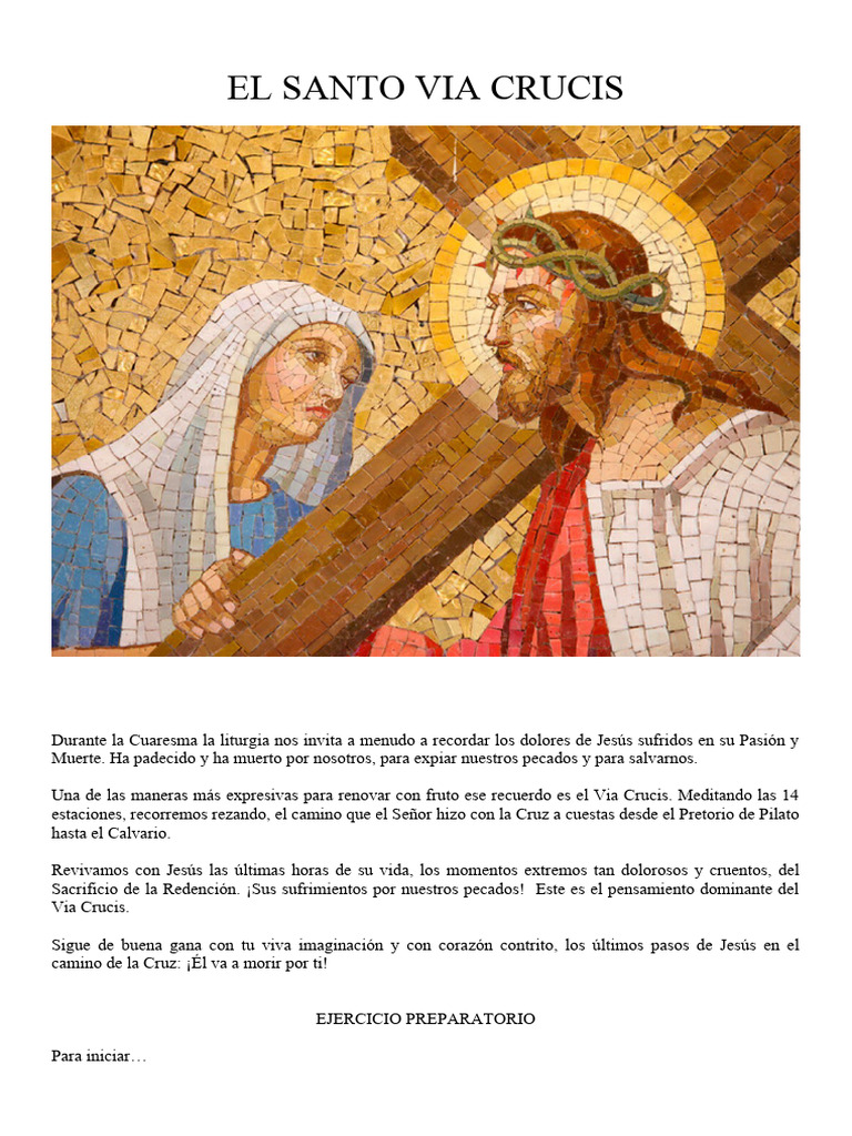 El Santo Via Crucis Pdf María Madre De Jesús Estaciones De La Cruz