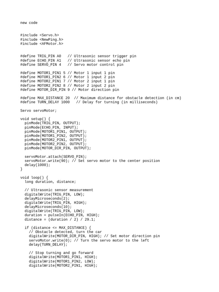 #Include Servo.h | PDF | Technology & Engineering