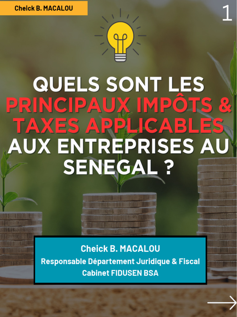 Impôts et Taxes pour Entreprises au Sénégal | PDF | Impôt sur le revenu ...