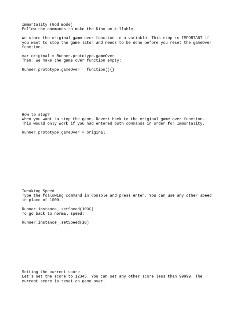 Hack For Dino Run Game Pdf Computer Programming Computing 0137