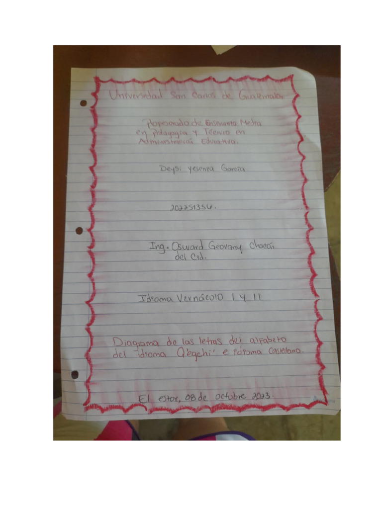 DIAGRAMA DE IDIOMA VERNÁCULO | PDF