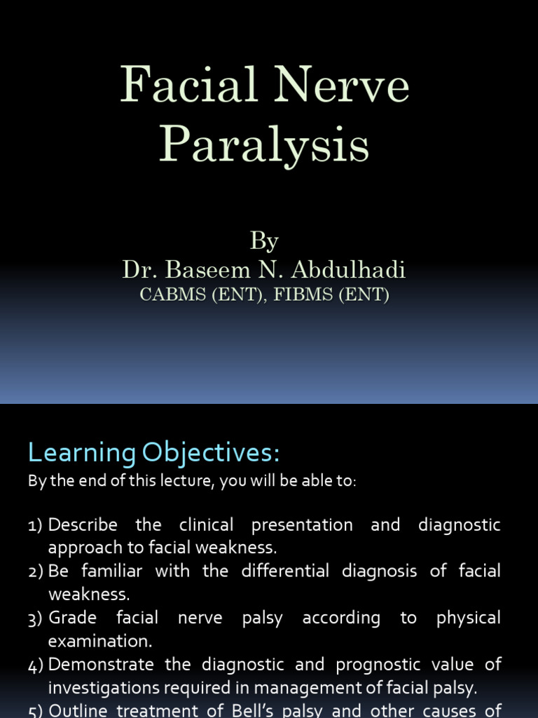 Understanding Facial Nerve Paralysis | PDF | Human Anatomy | Causes Of ...